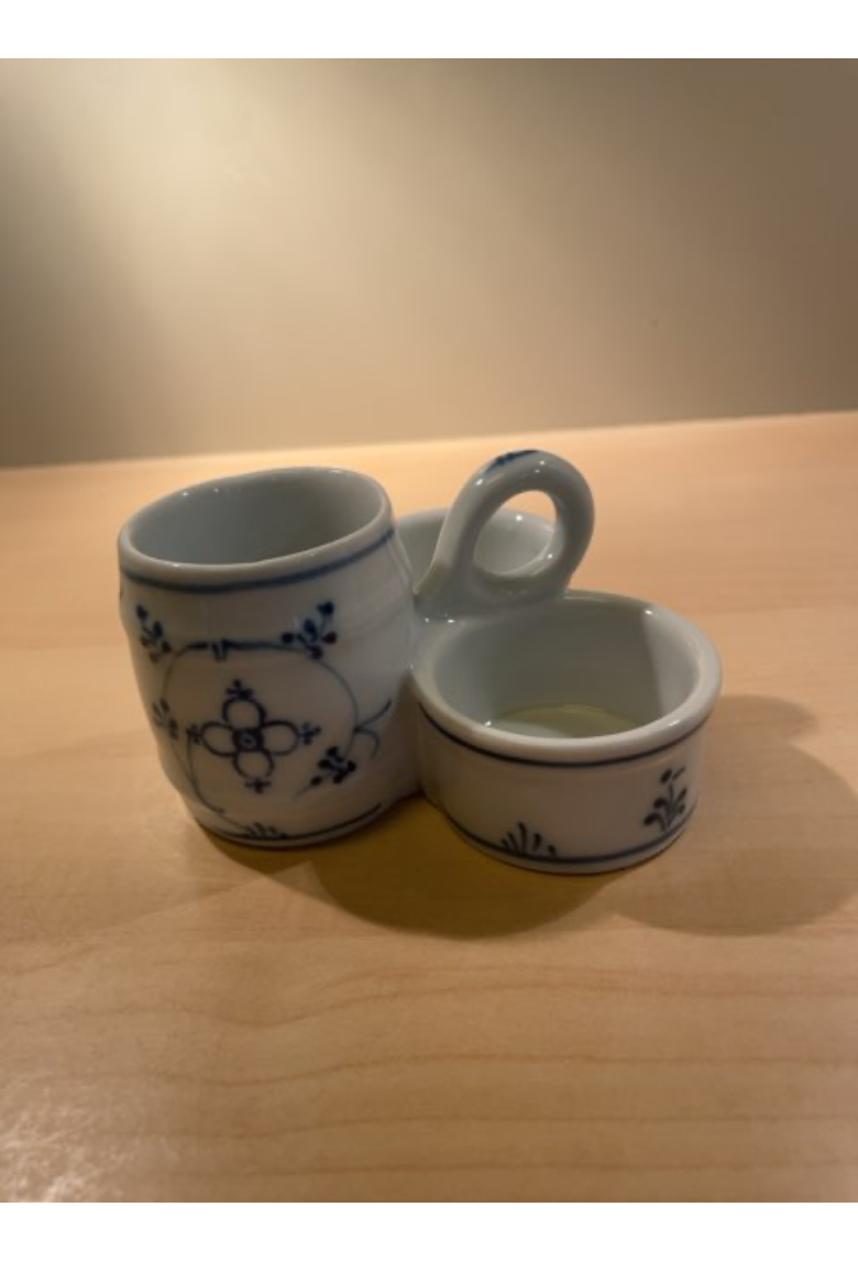 Musselmalet salt/peber holder